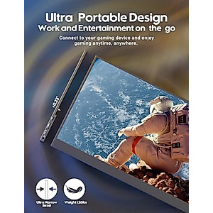 ZSCMALLS Portable Monitor Upgraded Ultra Slim&Lightweight Metal Frame 15 Inch IPS HDR 1080P HD Eye Care Screen USB C Gaming Monitor for Laptop/PC/Cellphone/Switch/PS3-4/Xbox/Raspberry Pi