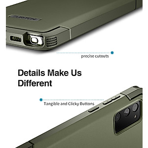 SURITCH for Samsung Galaxy Note 20 Case (Only) 6.7-inch, [2 Front Frames][Built-in Screen Protector] Full Body Protective Rugged Heavy Duty Shockproof Phone Cover -(Green)