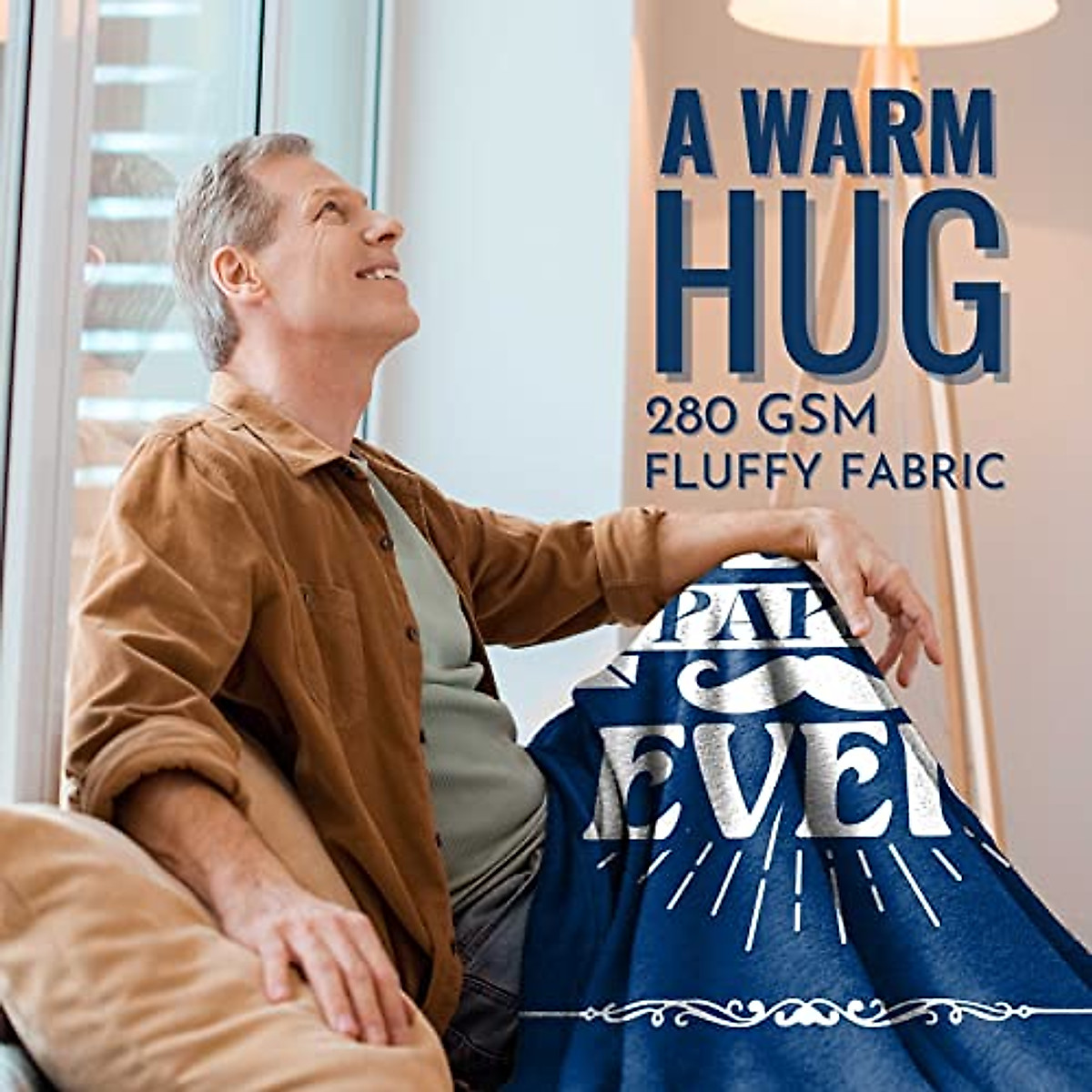 InnoBeta Pappy Gifts, Gifts for Grandpa, Throw Blanket for Grandfather, Presents from Granddaughters Grandsons for Christmas, Birthday, Father's Day - 50" x 65" Best Pappy Ever