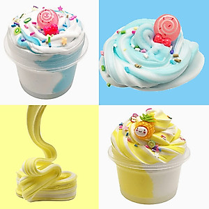 KMBTQRE Butter Slime Kit Two-Toned 9 Packed for Girl Boys Party Favors Toys, Stocking Stuffers for Kids 6 7 8 9 10 11 12 Years Old