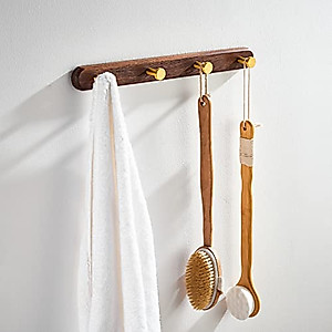 Wood Wall Mount Hooks, Modern Coat Hooks, Coat Rack Wall Mounted Hangers for Clothes, Keys, Plants, Towels, Wooden Hat Hooks for Entryway, Bathroom