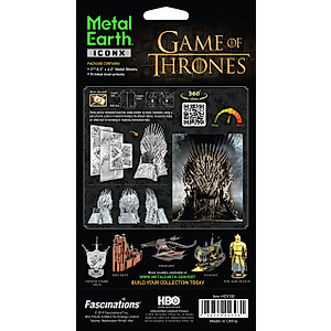 Metal Earth Premium Series Game of Thrones Iron Throne 3D Metal Model Kit Bundle with Tweezers Fascinations