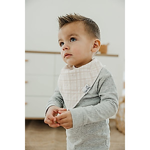 Copper Pearl Baby Bandana Bibs - 4 Pack Soft Cotton Baby Bibs for Drooling and Teething, Absorbent Drool Bibs for Baby Girl and Boy, Adjustable to Fit Newborns to Toddlers, Tons of Styles (Bogey)