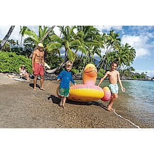 INTEX Baby Duck Inflatable Pool Float: Animal Pool Toy for Kids – 2 Heavy-Duty Handles – 220lb Max Weight Capacity – 63" x 46.5" – for Ages 3+