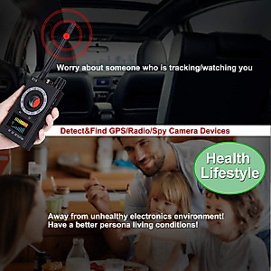 Hidden Camera Detectors, Bug Detector, Anti Spy Detector, GPS Detector, RF Signal Scanner Device Detector for Wireless Audio Bug Camera Detector Finder