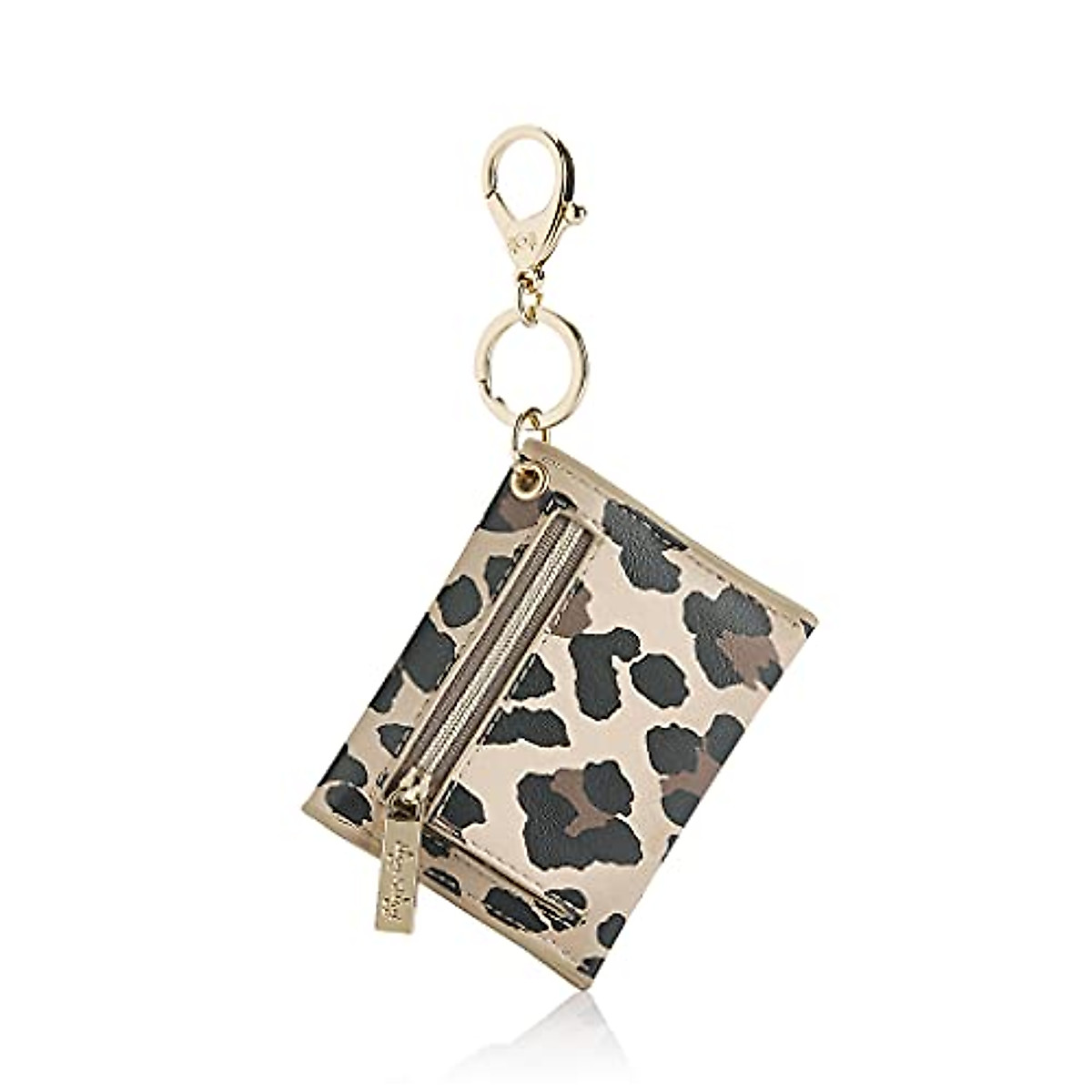 Itzy Ritzy – Itzy Mini Wallet Card Holder & Key Chain Charm; Can Clip to Diaper Bag, Purse, Travel Bag or Keychain; Leopard