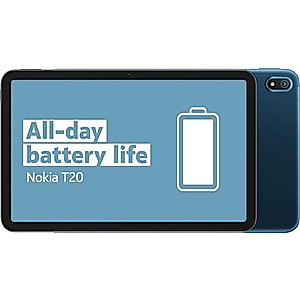 Nokia T20 (Wi-Fi) Tablet with 10.36" Screen, 4GB RAM + 64GB ROM, Android 11 (Ocean Blue) - International Version