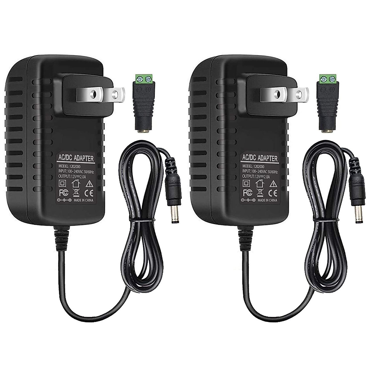 12V 2A 24W Power Supply AC 100V-240V to 12V 2A Adapter Wall Mounted 12V Switching for DC12V CCTV Camera LED Strip Light rc Balance Charger