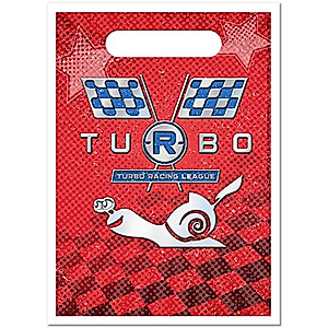 Turbo The Movie Birthday Party Supplies Decoration Bundle for 16 Includes Plates, Napkins, Invitations with Thank You Notes, Loot Bags