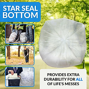 Reli. SuperValue 33 Gallon Trash Bags (250 Count Bulk) Clear, Made in USA | 30 Gallon - 33 Gallon Trash Bags / Garbage Bags - Clear Recycling Bags / Can Liners for 30 Gal - 32 Gal - 33 Gal Strength