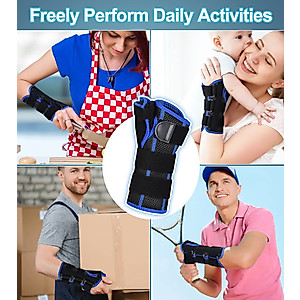 Wrist Brace with Thumb Spica Splint - Adjustable Thumb Wrist Support for Carpal Tunnel, Arthritis, Sprains, Tendonitis, Ligament Injury, De Quervain's Tenosynovitis and Sports Protection fit Women & Men (Right Hand)