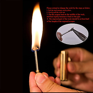 BIASTNR Permanent Match Lighter, Flint Fire Starter Keychain Metal Matchstick Fire Starter Emergency Survival Gear for Camping Hiking Hunting