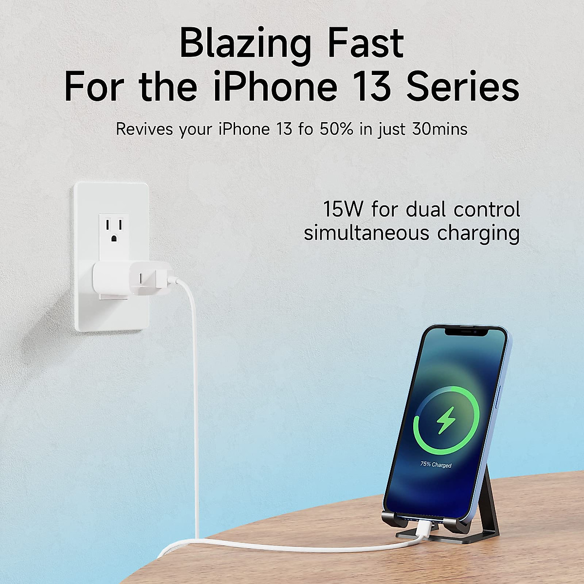 USB C Charger Block, Fast Charger, 2 Pack 20w Dual Port UBS C Port Wall Fast Charging Block Cube Box Brick Plug Adapter Compatible with Watch Series 9 SE 8 7 6 iPhone 14 13 12