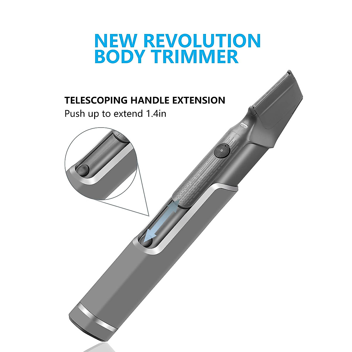 Mens Body Hair Trimmer Hair Cutting Tools Neck, Back, Facial, Beard Hair Trimmer As Seen on Tv Self Haircut Shavers for Men Long Handle Hair Cutting Comb