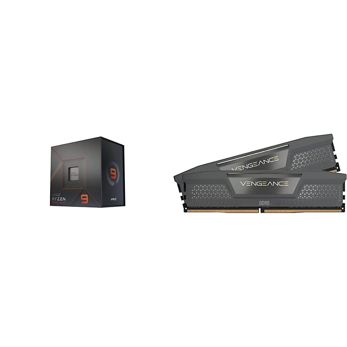 AMD Ryzen™ 9 7900X 12-Core, 24-Thread Unlocked Desktop Processor with Corsair Vengeance DDR5 64GB