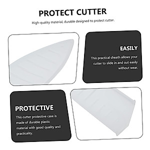6pcs Scabbard Knife Blade Protectors Cutter Accessories Cutter Plastic Cutter Cover Cutter Guard Cook Cutter Sleeve Plastic White Knives Storage Box Knife Sleeves Cover