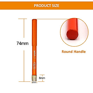 Dry Diamond Drill Bit Set,BGTEC 10pcs 1/4" 6mm Hole Saw Plus 10pcs 1/4" 6mm Welded Diamond Wet Drilling