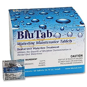 ProEdge Dental Products BT20 Waterline Maintenance Tablet for 2 L of Water (Pack of 50)