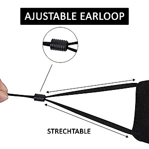 AECKS 3 Pack 3-Layer Fashion Protective, Reusable Cotton Fabric, Unisex 100% Cotton, Washable with Air Port for Carbon Filter (3-Pack, Mix)