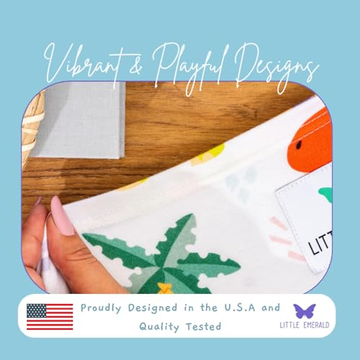 Little Emerald 7-in-1 Multi-use Cover - Privacy for Breastfeeding & Pumping, Baby Car Seat, Carrier, Stroller, High Chair, Shopping Cart, Lounger Canopy, Newborn Essentials (Dinosaur)