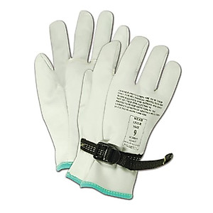 MAGID PowerMaster 12501PS Leather Linesmen Protector Gloves, 1 Pair, 9.5” Length, Size 10/XL