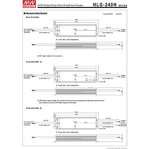 MW Mean Well HLG-240H-54A 54V 4.45A 240W Single Output LED Switching Power Supply