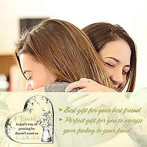 Christian Gifts for Friends Women Religious Gifts Birthday Friendship Gifts for Friend Inspirational Friend Gifts for Women Friend Glass Crystal Table Centerpieces Decor (Kapok Style)