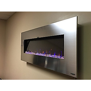 Touchstone 80024 50" Stainless, Electric Fireplace with Bluetooth Speaker – AudioFlare