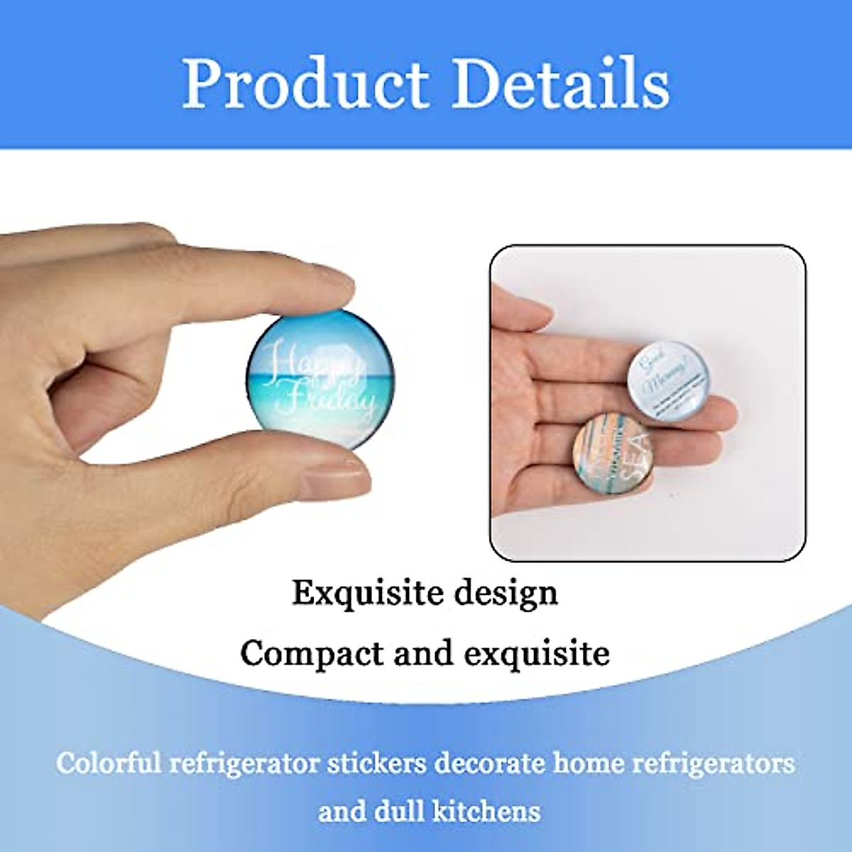 Inspirational Refrigerator Magnets,Landscape Glass Strong 12 Pack Magnetic Fridge Stickers,Whiteboard Dishwasher Magnets for Kitchen Office Classroom (Inspirational Landscape Refrigerator Magnet)