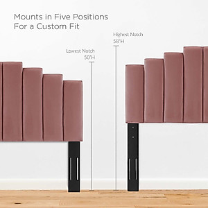 Modway Noelle Performance Velvet Full/Queen Headboard in Dusty Rose