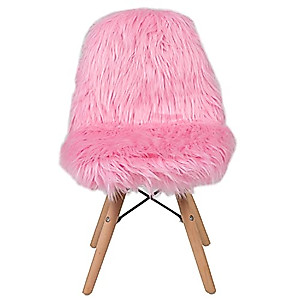 Flash Furniture Kids Shaggy Dog Light Pink Accent Chair