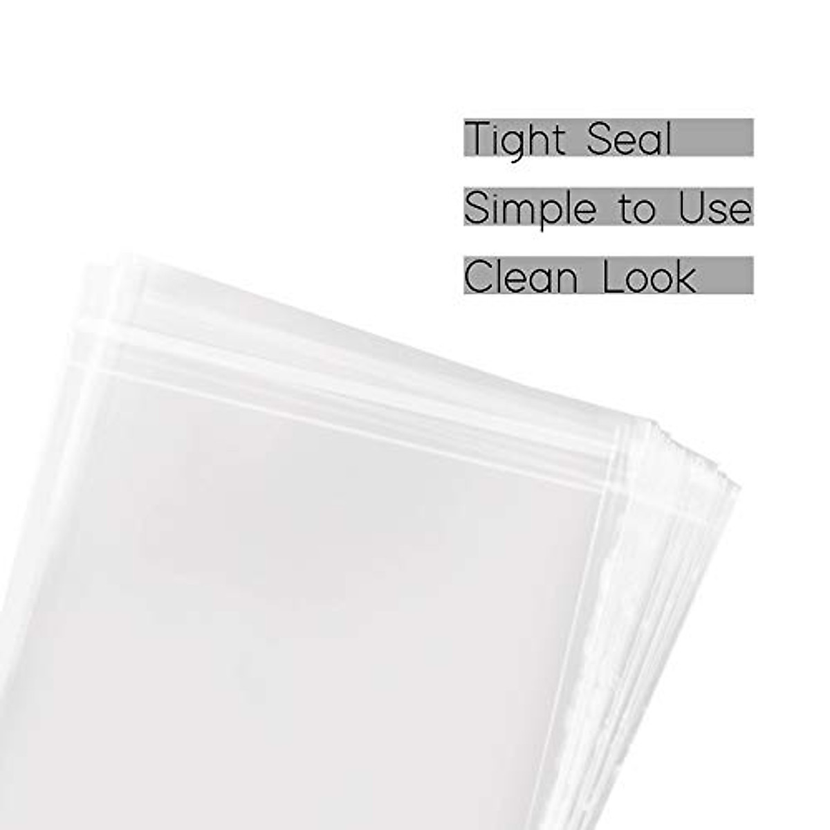 Purple Q Crafts Clear Self Sealing Cellophane Bags 3" x 5" 100 Pack Cookie Bags For Packaging Gifts, Favors, Cookies and Products (3"x5")