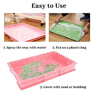 BNOSDM 50 PCS Disposable Rabbit Cage Liner Plastic Guinea Pig Cage Bedding Hamster Litter Pan Bags Universal Toilet Film for Bunny Ferret Chinchilla Hedgehog Small Animal