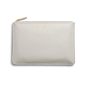 KATIE LOXTON Fabulous Friend Women's Vegan Leather Clutch Perfect Pouch Boxed Set of 2 Light Grey