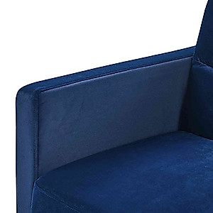 ATY Convertible Sleeper Sofa Bed, 3 in 1 Loveseat Couch with 2 Side Pockets, Put Outbed, USB Socket and Two Pillows, for Living Room, Bedroom, Guestroom, 55.5", Blue