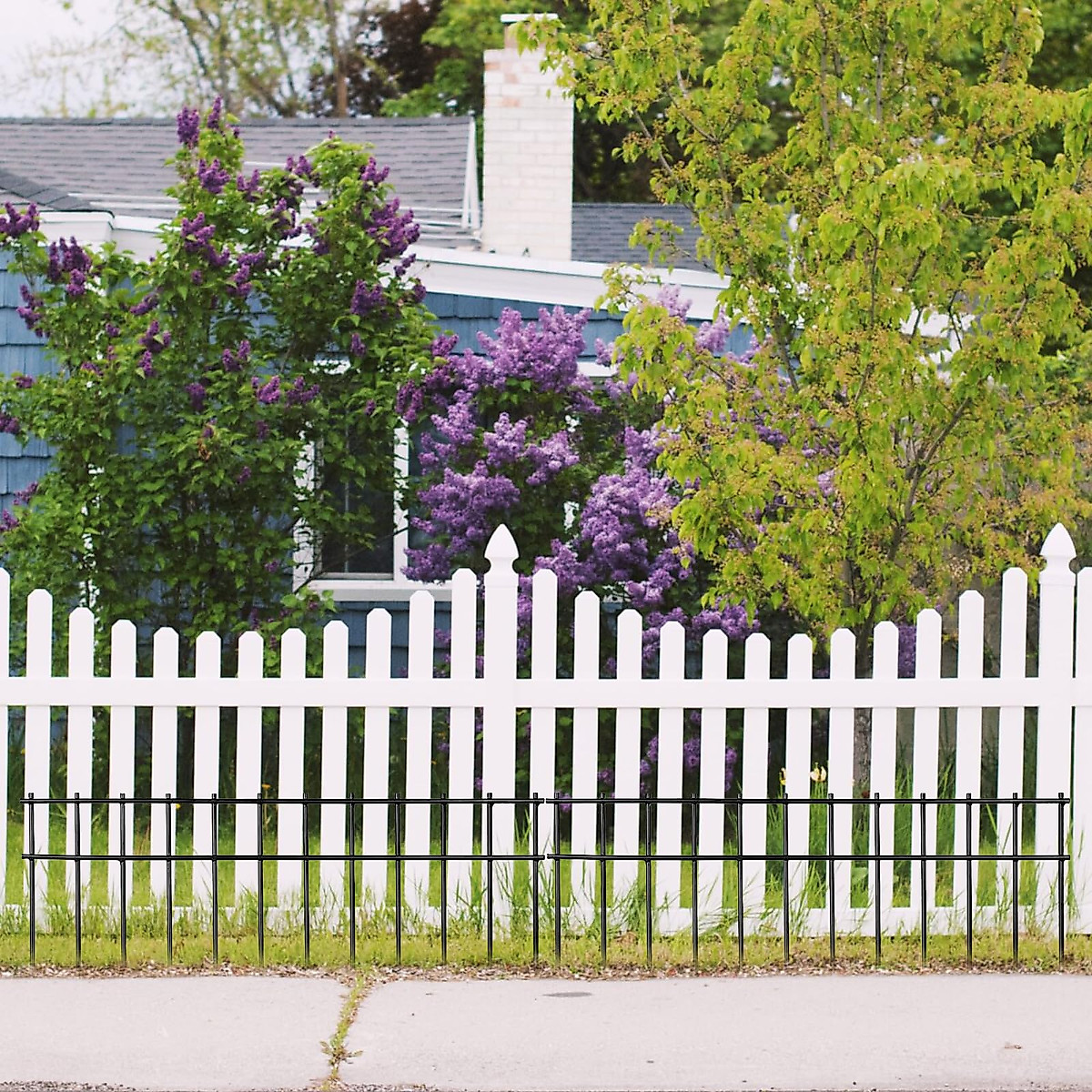 KIMORE 10 Pack Animal Barrier Fence, 24x15IN No Dig Fence Underground Decorative Garden Fencing, Rustproof Metal Wire Garden Fence Border,Dog Rabbits Blocker Fence for Outdoor Yard