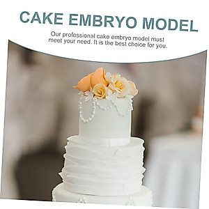 Garneck 3pcs Christmas Decor Cake Decorating Storage Organizer Ball for Crafts Model Cake Embryo Cake Dummies Pacifier Inch Household Tool Kit Molds Small Cake White Baby Drill