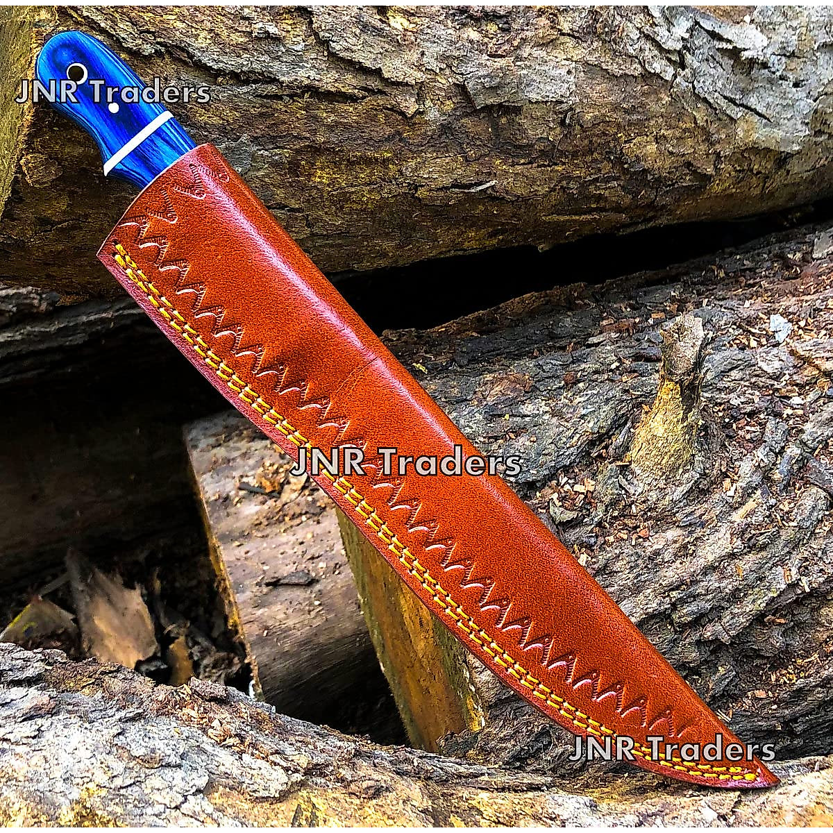 JNR Traders 13" Damascus Boning Knife for meat Cutting Chef Knife Fillet Knife Professional Thin Sharp Kitchen knives with Leather sheath VK5530