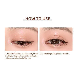 YMH BEAUTE Liquid Glitter Eyeshadow, Pigmented, Long Lasting, Quick Drying, Easy to Apply, Loose Glitter Glue for Eye Crystals Makeup (Sparkling Champagne Sequins 04)