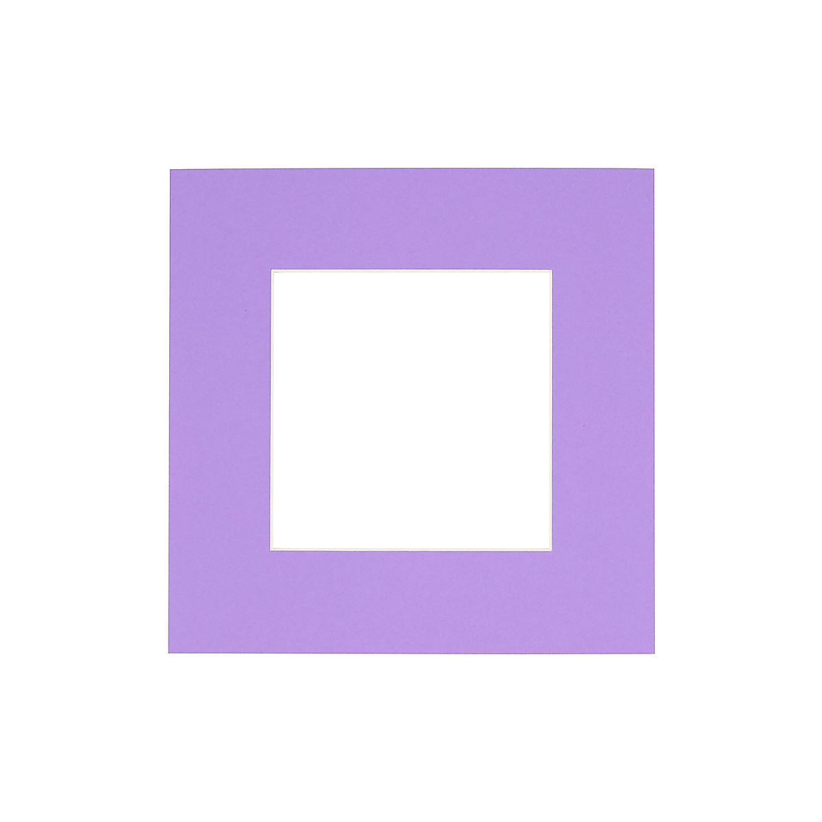 CountryArtHouse Light Purple Acid Free 14x14 Square Picture Frame Mat with White Core Bevel Cut for 10x10 Pictures - Fits 14x14 Frame - Pack of 1 Matboard