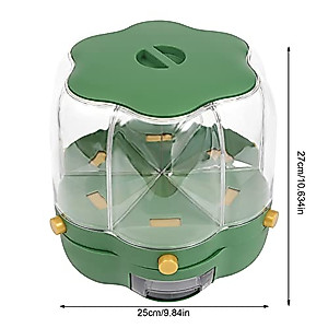 Grain Dispenser, 360° Rotating Rice Dispenser Storage Container, 6-Compartment Dry Food Dispenser, Food Storage Containers for Kitchen Small Grains, Beans, Rice