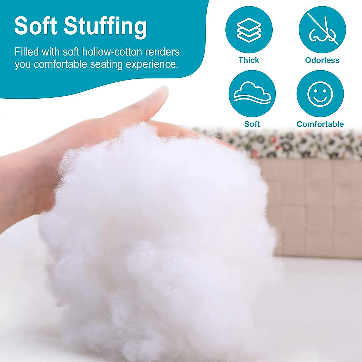 KOCASO Upgrade Egg Chair Cushion, Soft Swing Basket Chair Pads, Hanging Egg Chair Cushion, Soft Patio Furniture, Swing Egg Chair Cushion Seat Hammock Pillow with Ties Sofa Outdoor Indoor, CoffeeLeaf