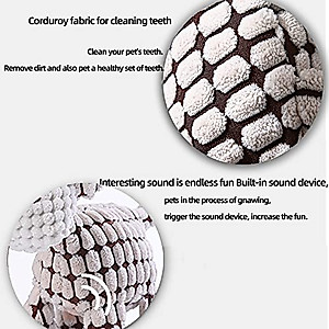 Donkey Shape Pet Dog,Chew Toys with Squeakers,Stuffed Squeaker Dog Toyfor Puppy, Small, Medium Dogs (Creamy-White)