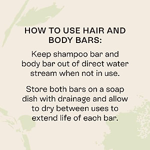 MightyNest Bath & Body Plastic Free Shower Set | HiBar Maintain Shampoo Bar and Conditioner Bar, Travel Size | Lemongrass Bar Soap | Compostable Konjac Body Sponge | Zero Waste and Vegan