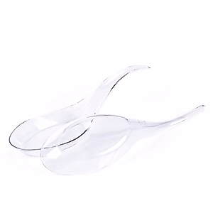 Kingrol 200 Plastic Appetizer Spoons, Disposable Tasting Spoons for Desserts, Hors d'oeuvres, Soups, Sushi, Dipping Sauces