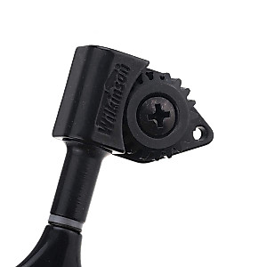 Wilkinson 2R2L 20:1 Ratio Bass Tuners Machine Heads Tuning Pegs Keys Set for Ibanez Style Electric Bass, Black