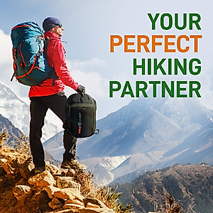 SereneLife Backpacking Sleeping Bag Camping Gear - Mummy Sleeping Bag for Adults/Teens w/Pillow, Bag - Outdoor Lightweight Weather Proof Sleeping Bag - Camping, Hiking Traveling - SLSCA5 (Camouflage)