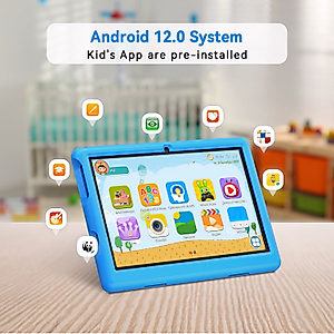 Tablet for Kids 10" Android 12 Kids Tablet with 2GB RAM, 32 GB ROM, Dual Camera, Bluetooth, 5000mAh Battery