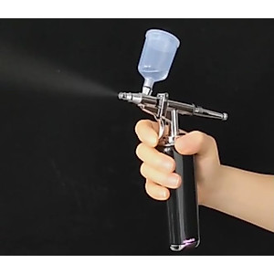 I-BEAUTEE high Pressure Airbrush Kit, Rechargeable Cordless Airbrush Compressor, Single Action Handheld Airbrush Gun, Mini Airbrush Set Portable Air Brush for Barber, Nail Art, Makeup, Model Painting