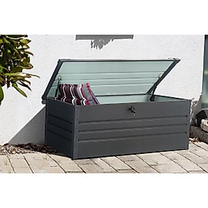 Zolyndo 260 Gallon Waterproof Outdoor Storage Box, Outside Metal Deck Storage Box for Patio Cushions, Garden Tools and Sports Pools Equipment (Extra Large)